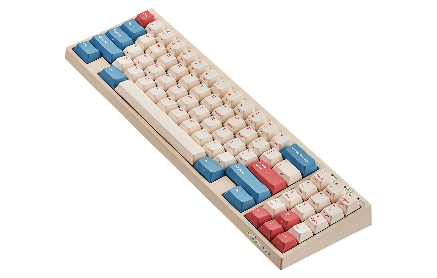 Leopold FC730MBT V2 Coral / Blue Bluetooth Mechanical Keyboard