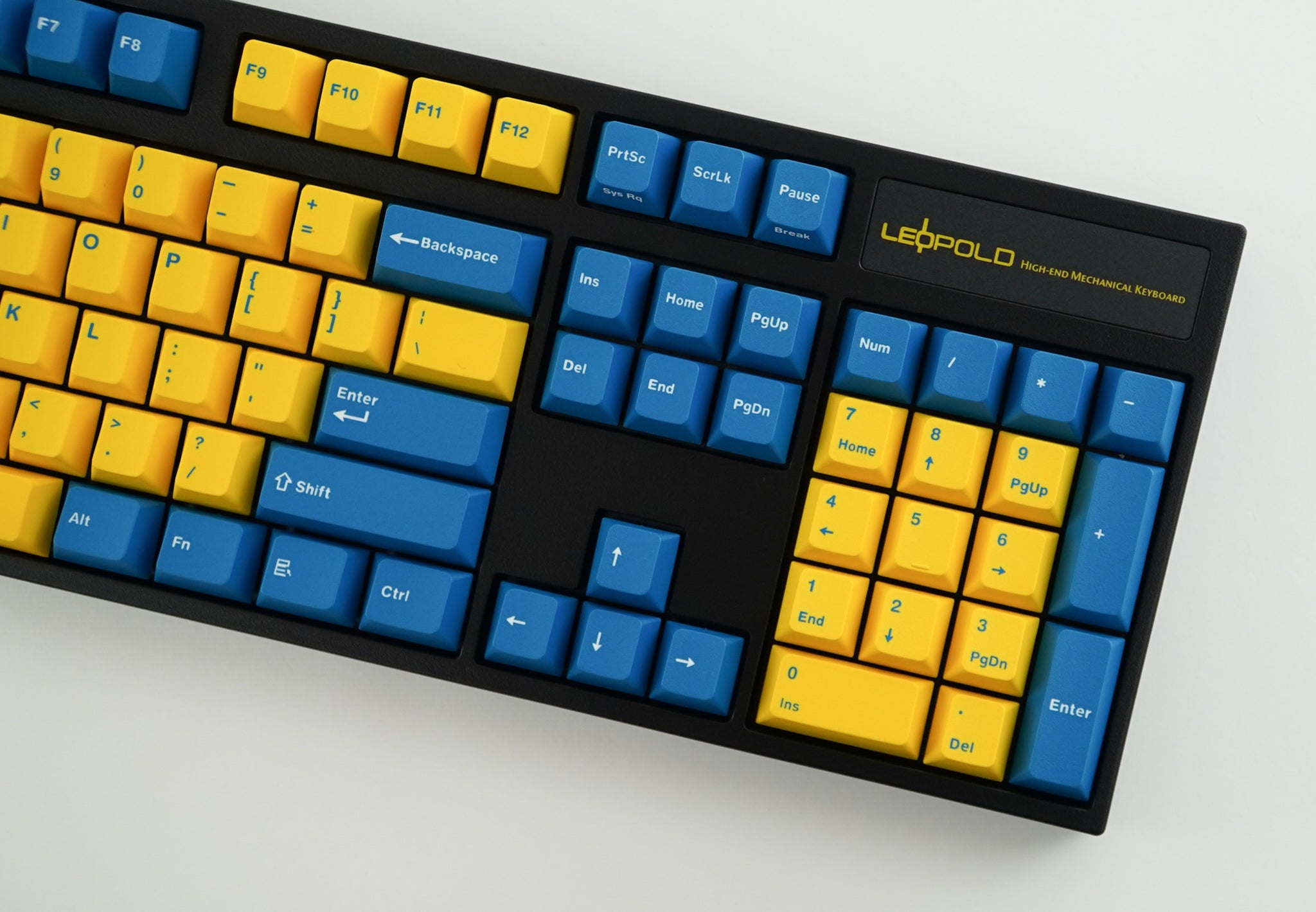 Leopold FC900R Yellow/Blue PD Double Shot PBT Black Case Mechanical Ke