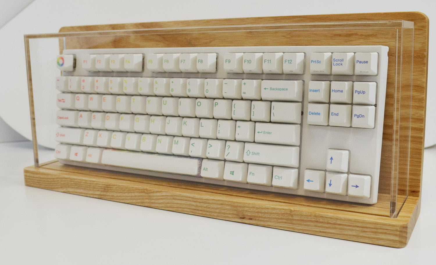 MK Pinta TKL Ash Wood Acrylic Keyboard Display