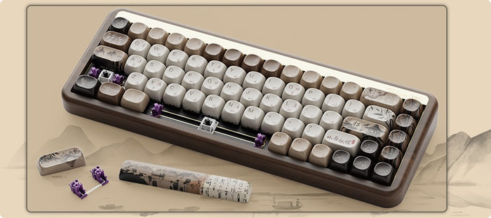 Akko MU01 Mountain Seclusion 65% Hotswap Wireless RGB Wood Keyboard