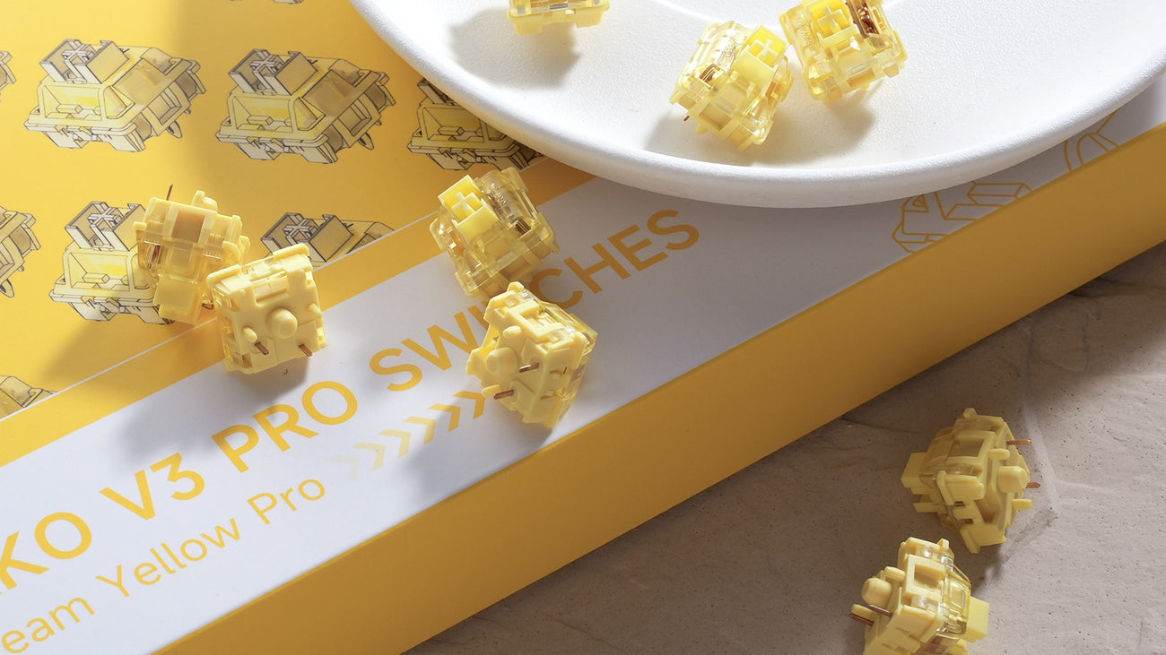 Akko Creamy Yellow Pro V3 50g Linear Switches 45 Pack