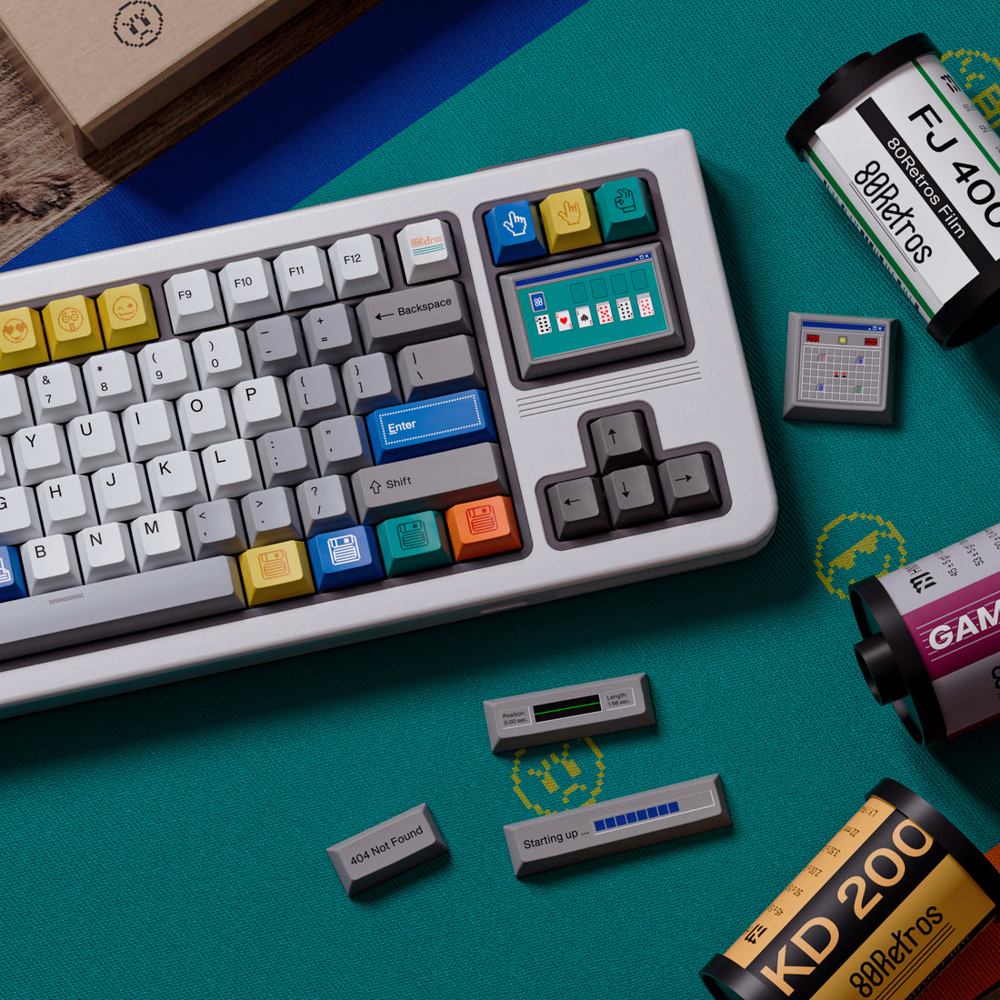 80Retros Win 1998 245 Key Cherry Profile PBT Keycap Set