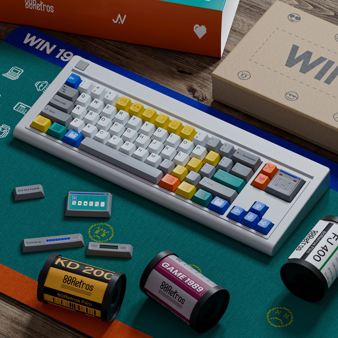 80Retros Win 1998 245 Key Cherry Profile PBT Keycap Set