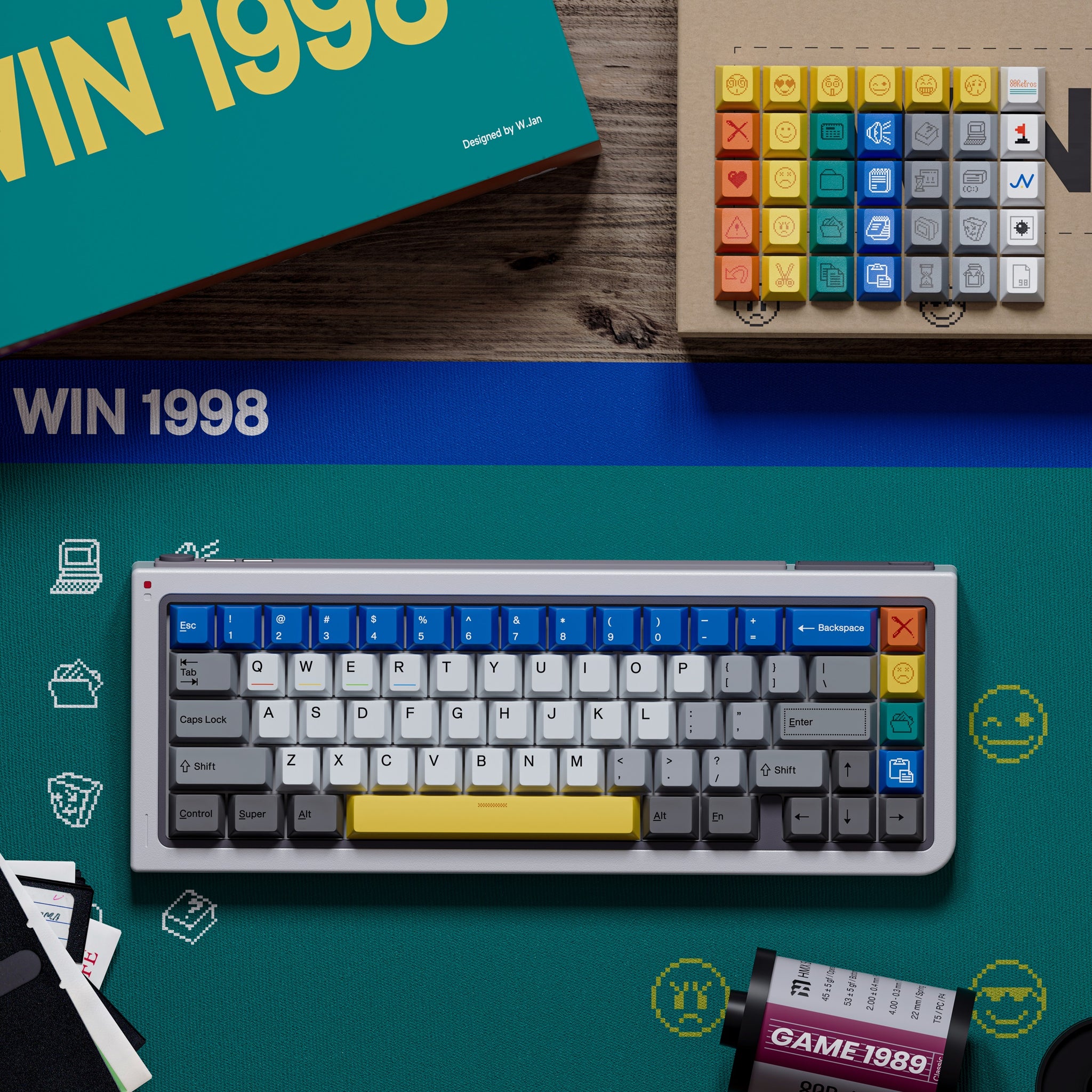 80Retros Win 1998 245 Key Cherry Profile PBT Keycap Set