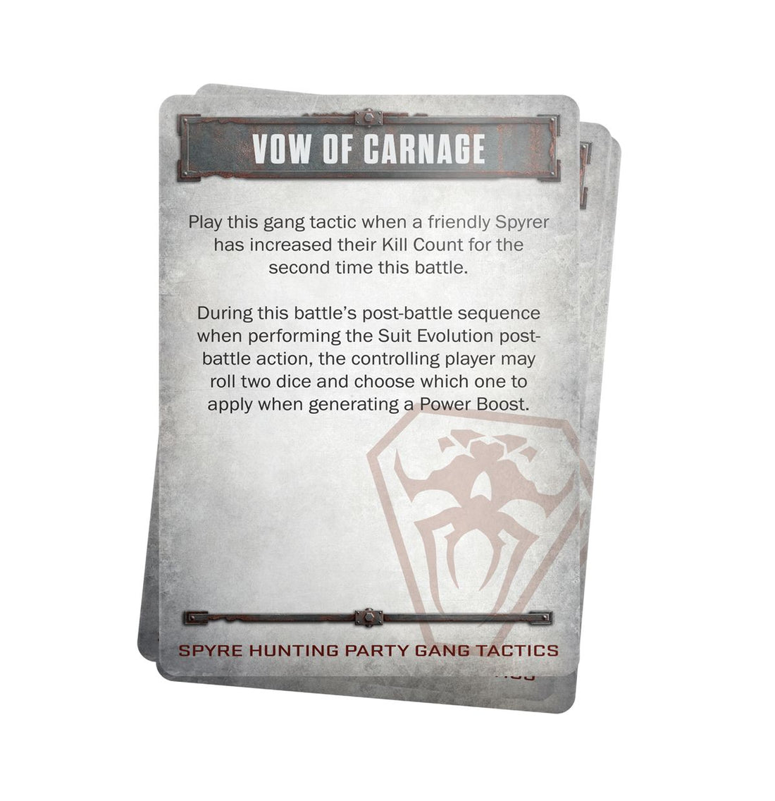 Warhammer Necromunda Spyre Hunting Party Gang Tactics Cards