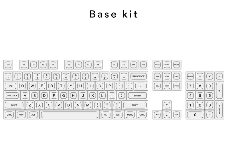 Tex Film Never Dies Base 104 Key ADA Profile Laser Printed ABS Keycap