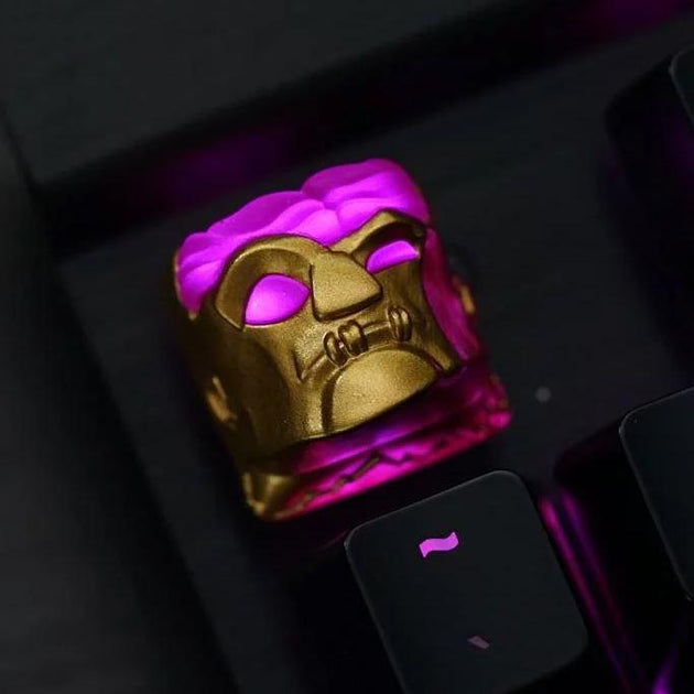 Hot Keys Project HKP Deadhead Backlit Purple Gold Artisan Keycap Artis