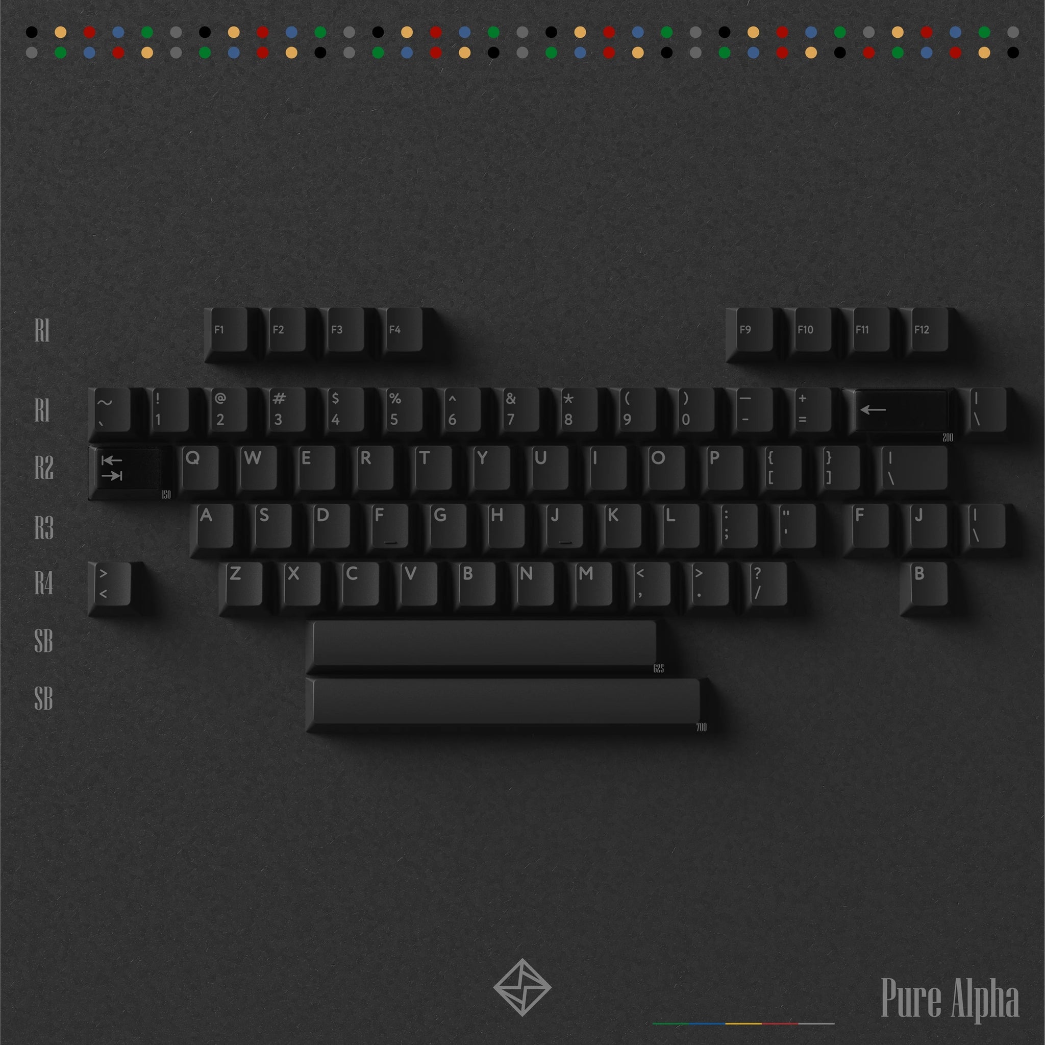 KBDFans PBTFans Retro Dark Lights R2 Keycap Set