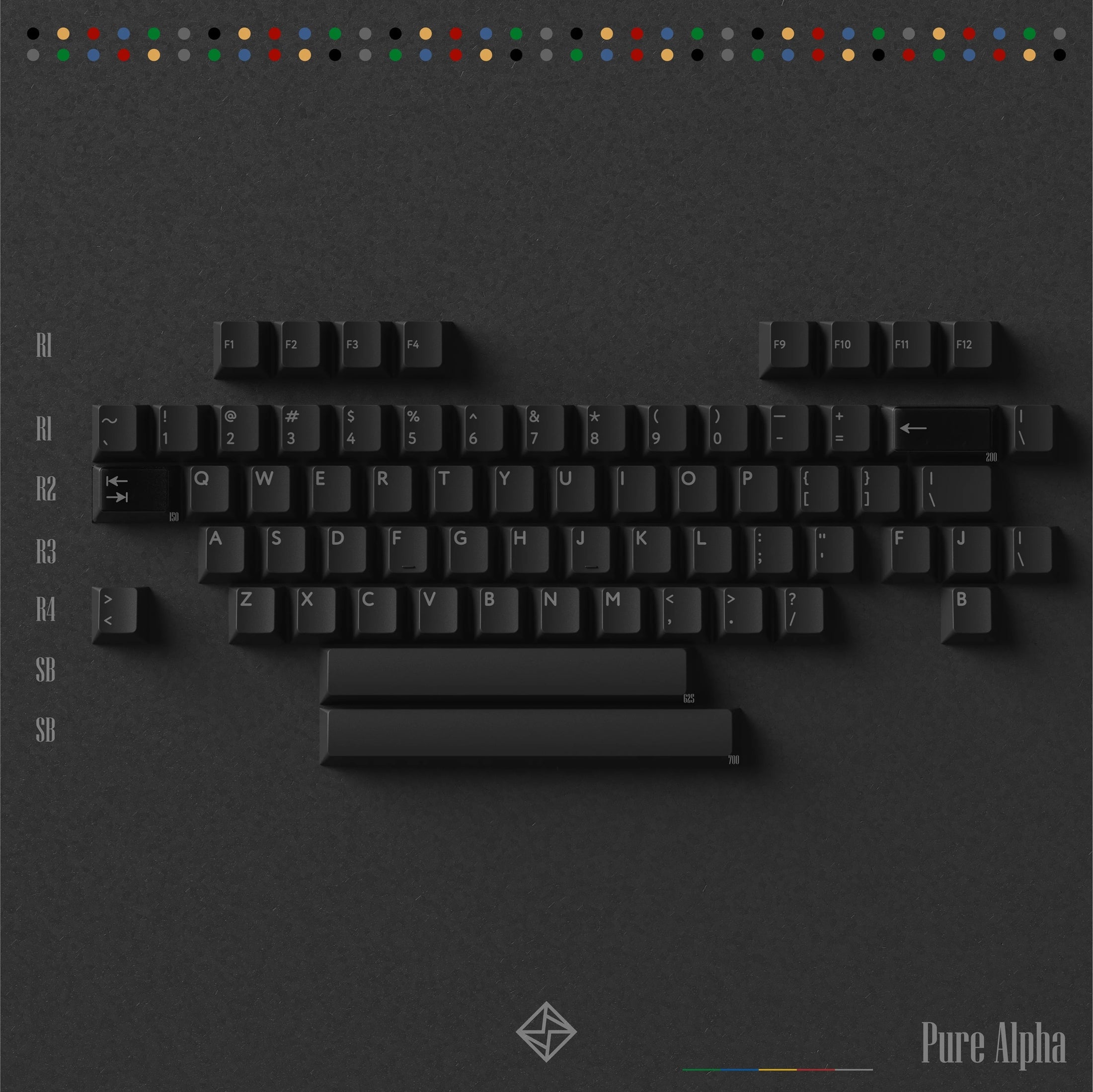 KBDFans PBTFans Retro Dark Lights R2 Keycap Set