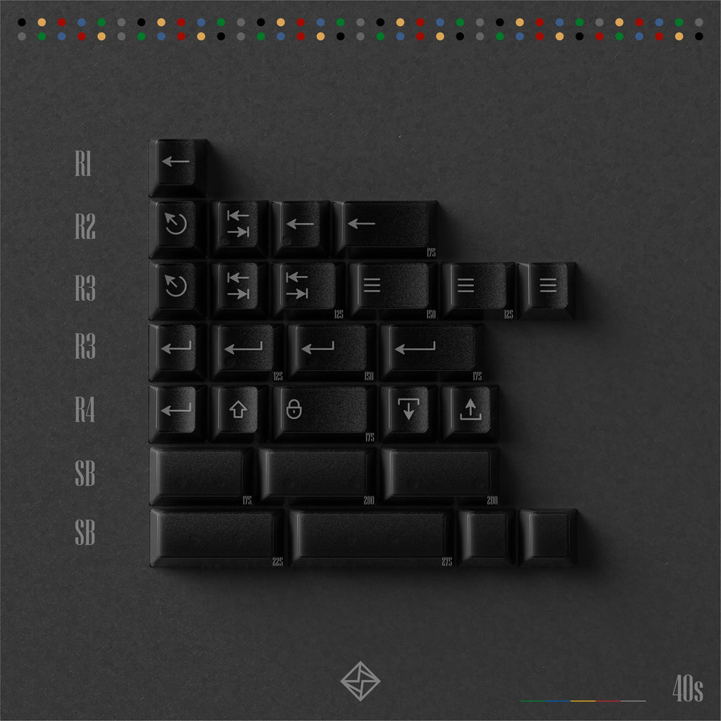 KBDFans PBTFans Retro Dark Lights R2 Keycap Set