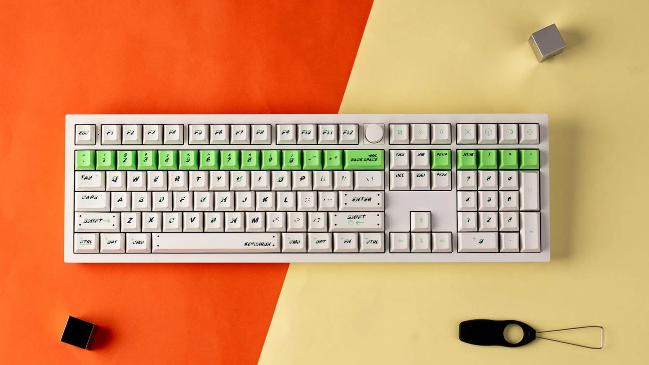 Keychron Green Pulsation 140 Key Cherry Profile Dye Sub PBT Keycap Set
