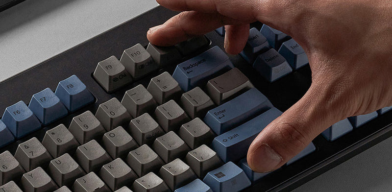 Topre Realforce R3 Grey / Blue Wireless Keyboard