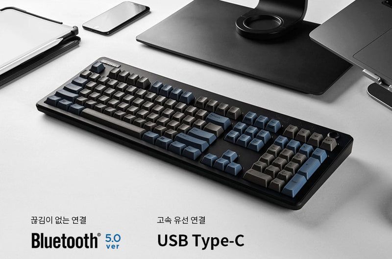 Topre Realforce R3 Grey / Blue Wireless Keyboard