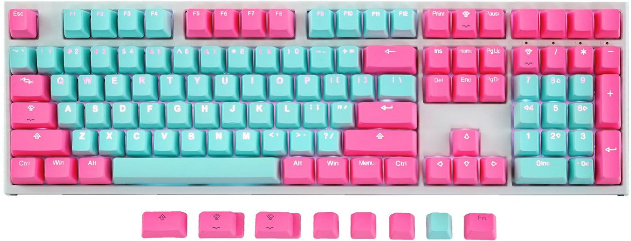 Tai-Hao Miami Lights Backlit 117 Key OEM Profile Double Shot PBT Keyca