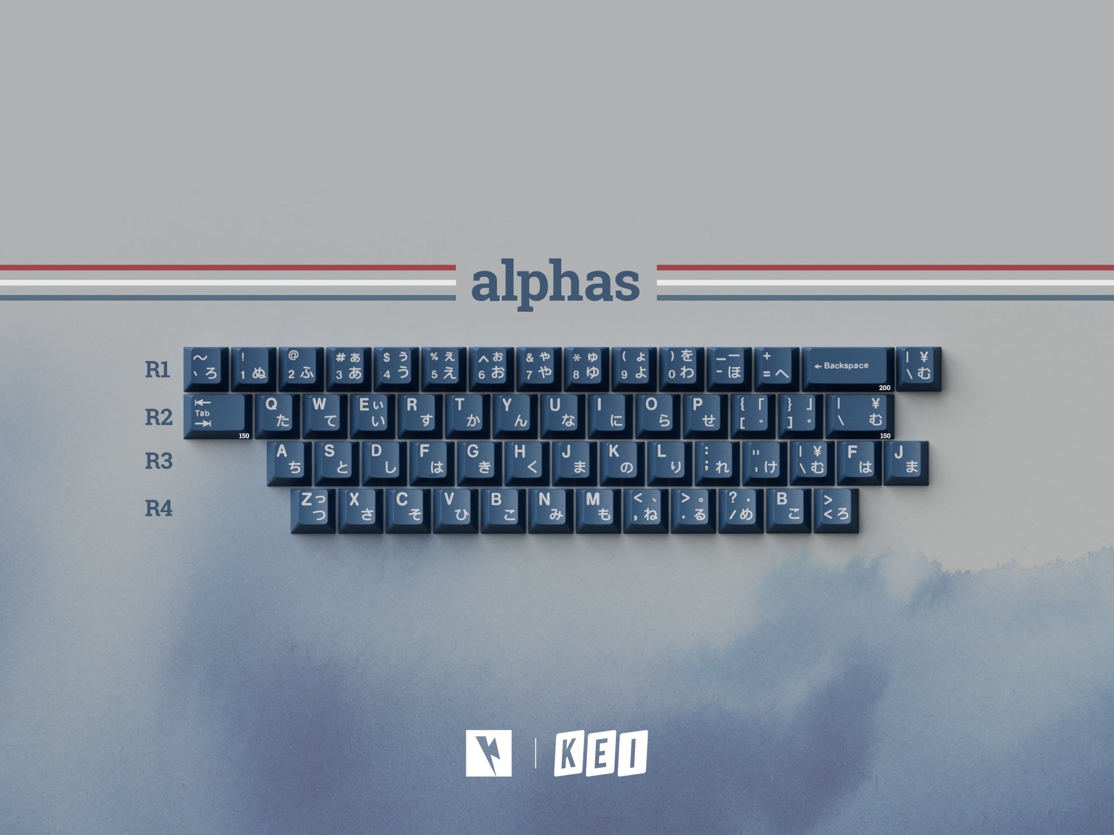 Key Kobo R.W.B. Cherry Profile Double Shot ABS Keycap Set