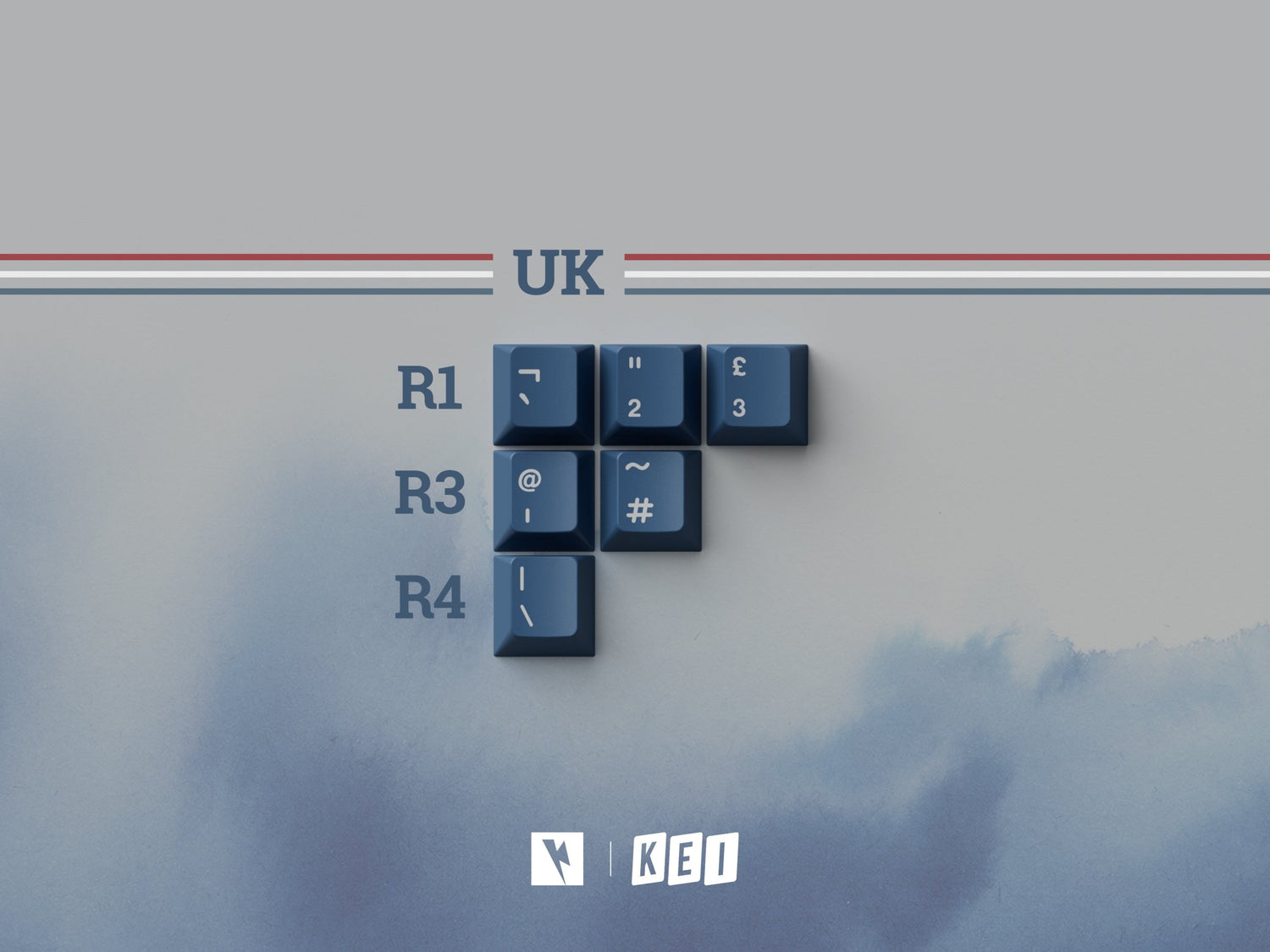 Key Kobo R.W.B. Cherry Profile Double Shot ABS Keycap Set