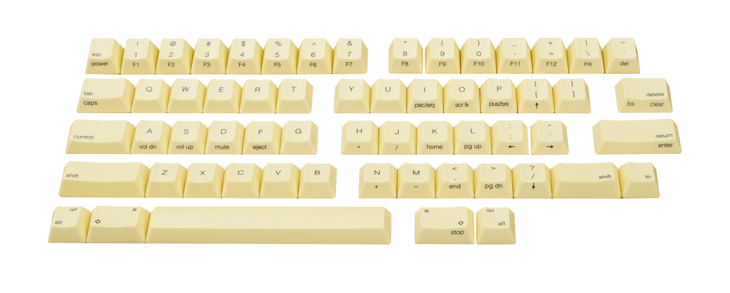 HHKB Dandelion 60 Key Topre Keycap Set