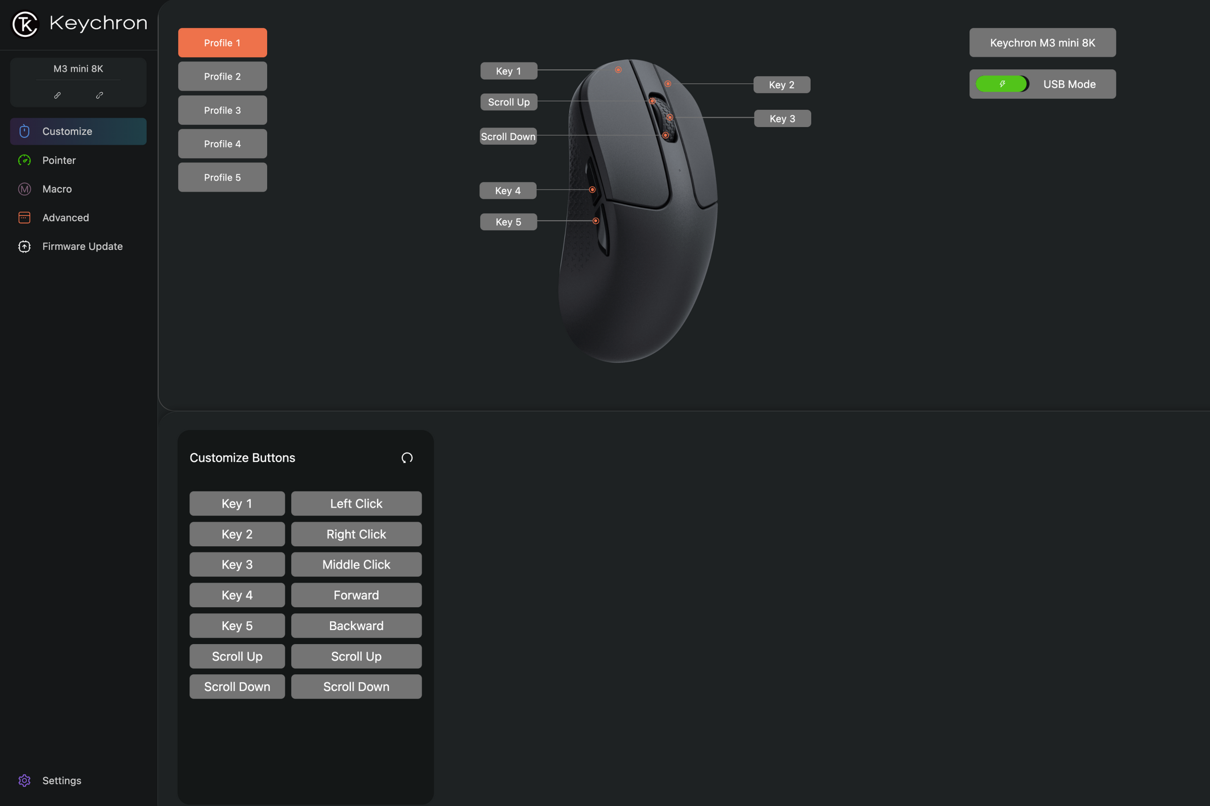 Keychron M3 Mini 8K Wireless Mouse
