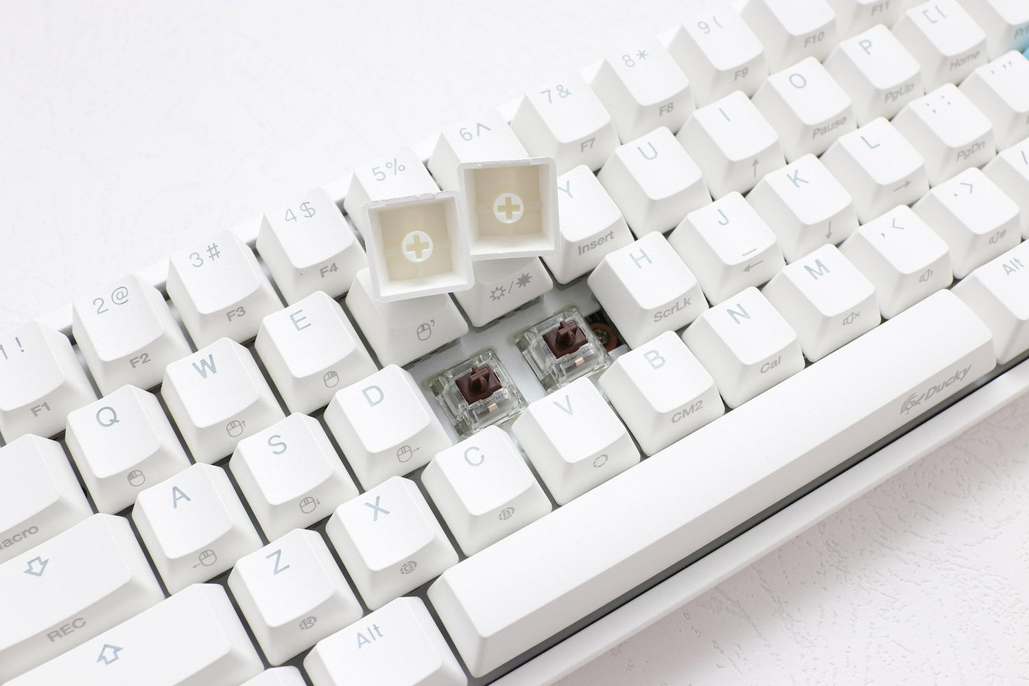 Ducky One 2 Mini Pure White RGB LED 60% Double Shot PBT Mechanical Key
