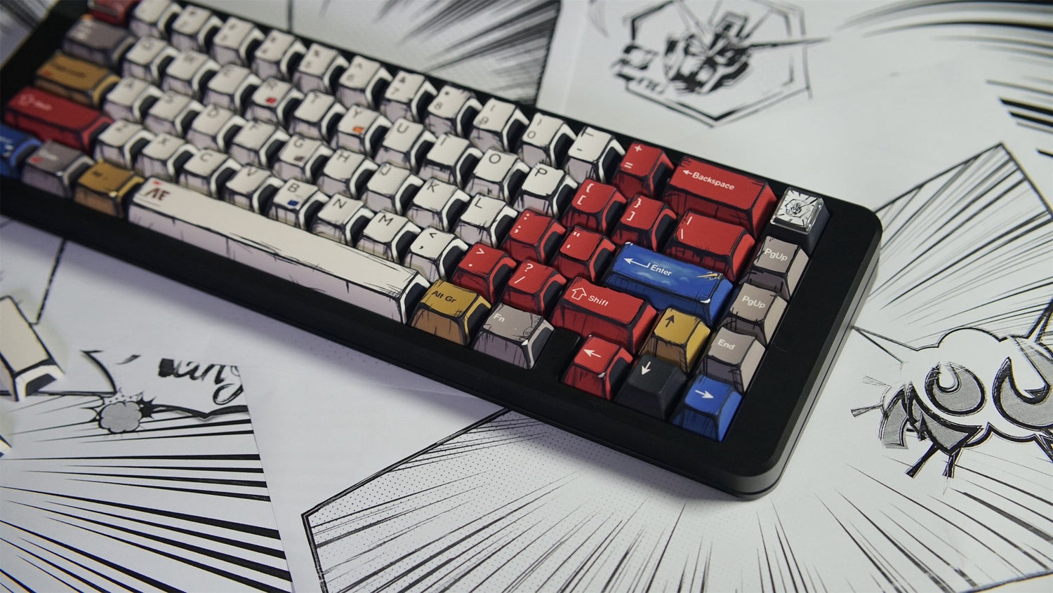 Click Inc Comic Dye Sub Keycaps