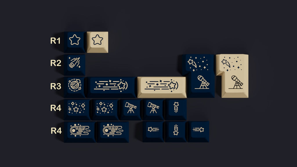 GMK Stargaze Cherry Profile Double Shot ABS Keycap Set