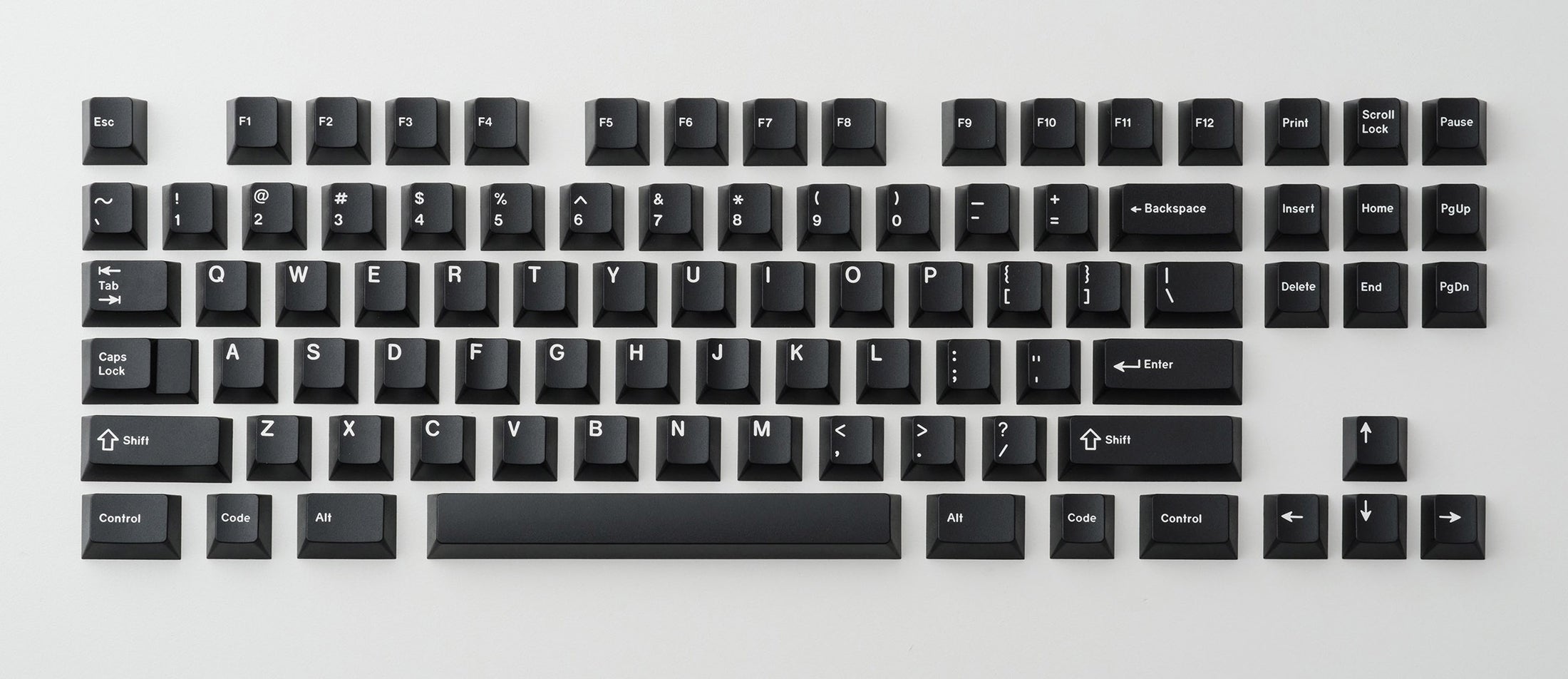 GMK CYL White on Black Cherry Profile Double Shot ABS Keycaps