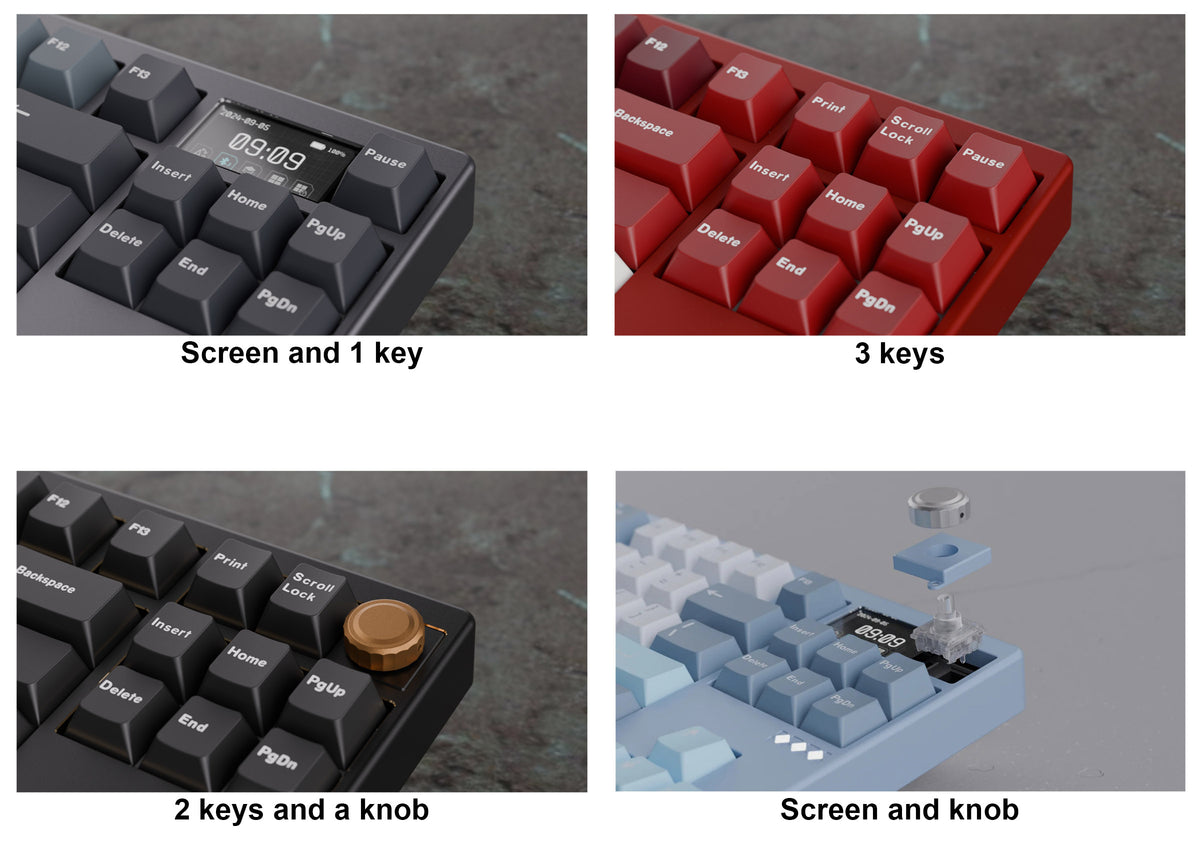 Meletrix Zoom TKL DYNA Aluminum Barebones Wireless DIY Keyboard Kit Gr