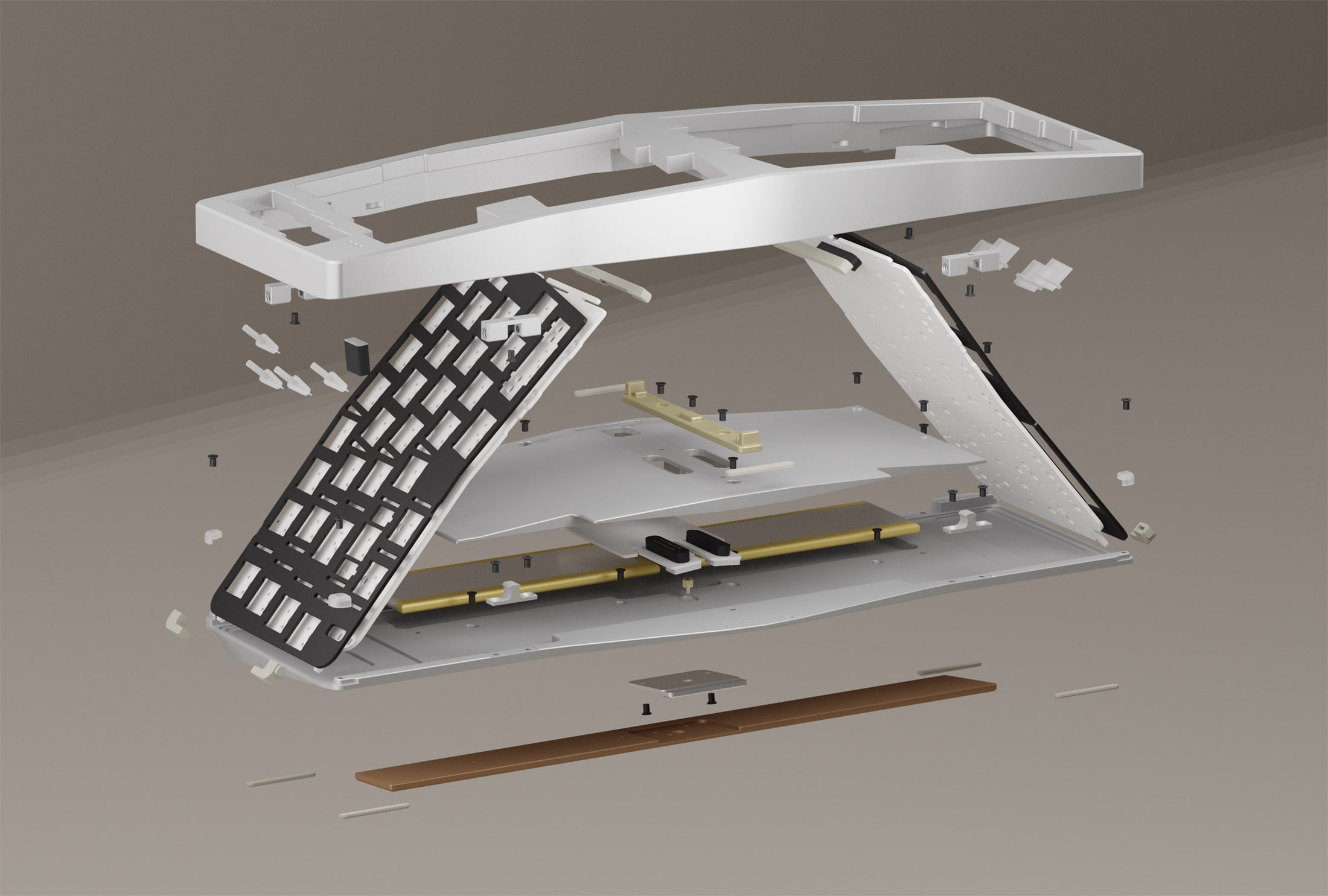 Neo Ergo Aluminum Plateless Barebones 65% Alice DIY Keyboard Kit