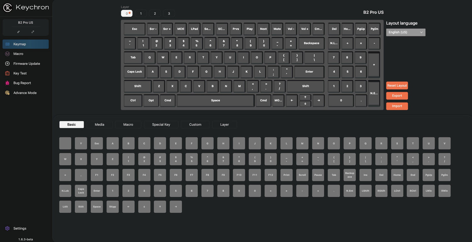 Kechron B2 Pro Wireless Low Profile Keyboard