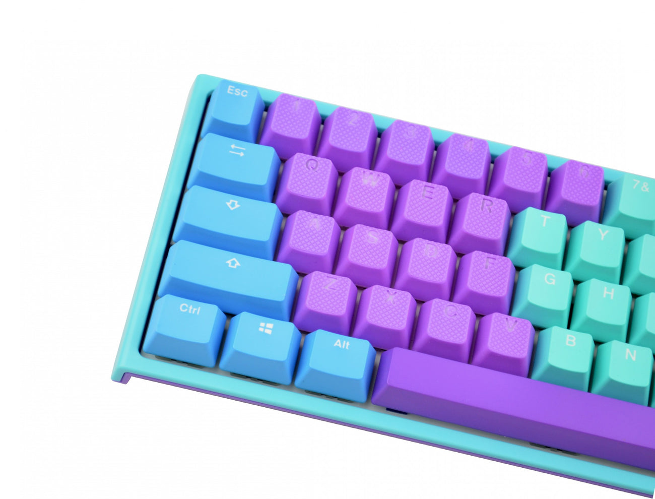 Tai-Hao MK Purple Backlit 22 Key OEM Profile Double Shot ABS TPR Keyca