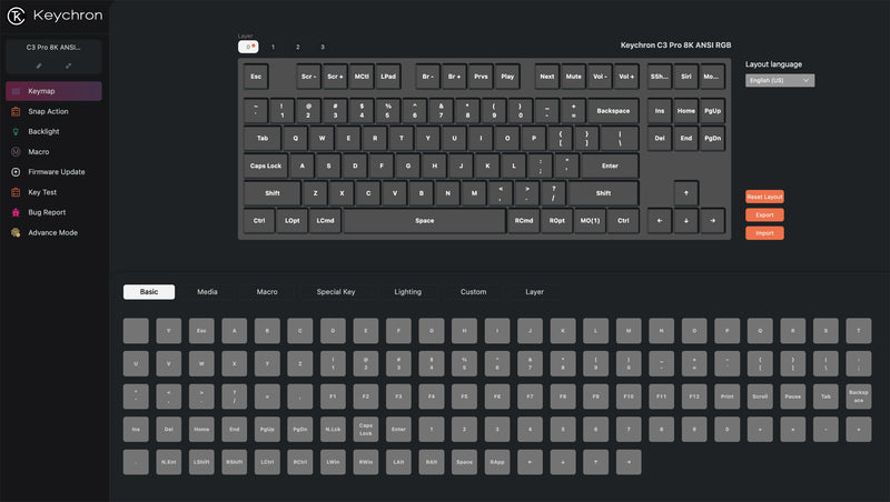 Keychron C3 Pro 8K TKL Keyboard