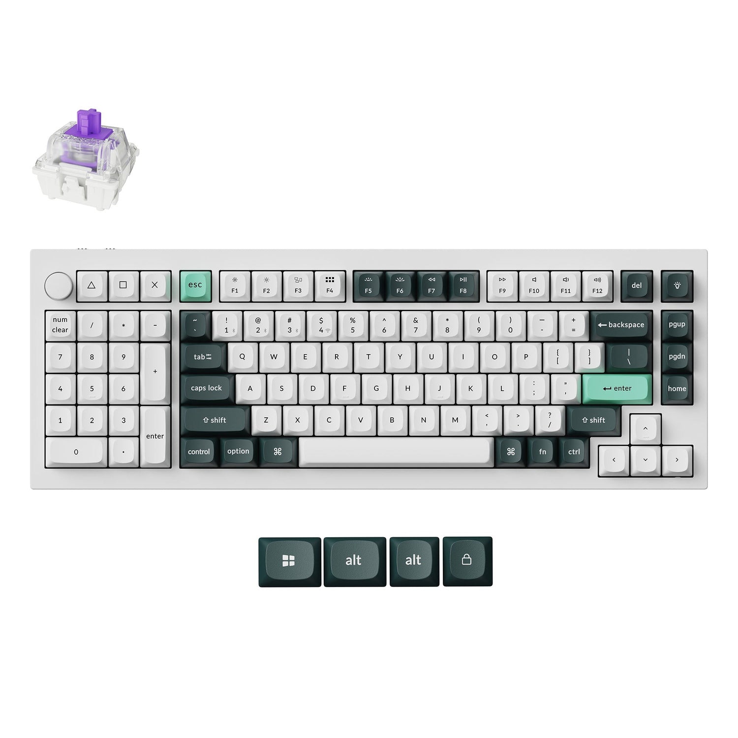 Keychron Q12 HE TMR Southpaw Hotswap Wireless RGB Keyboard