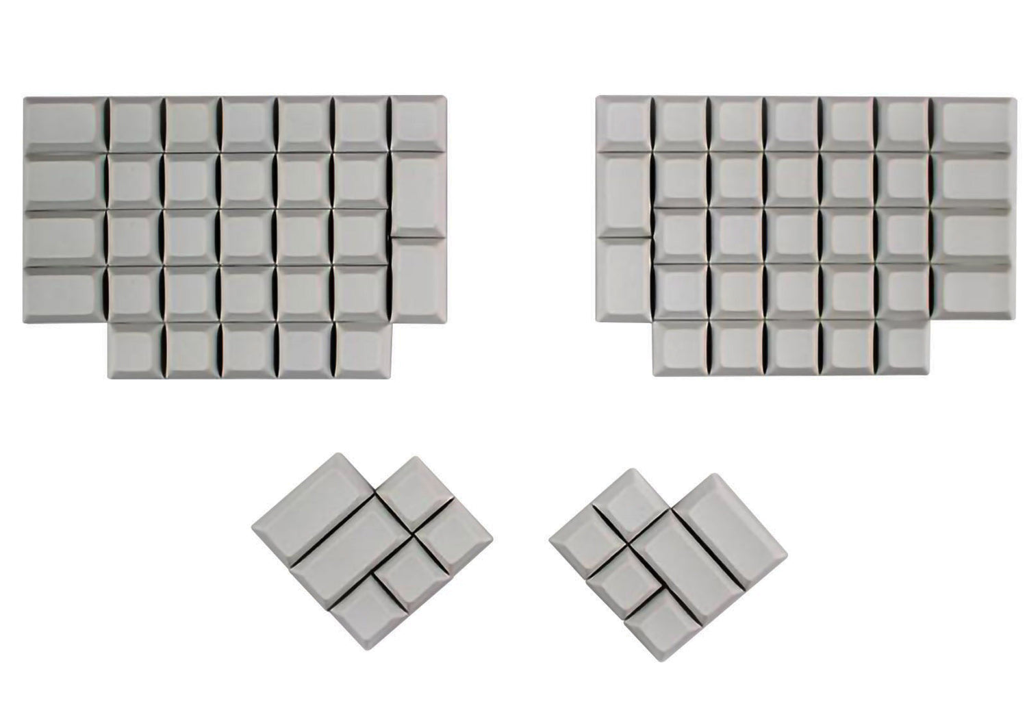 KBDFans ErgoDox Off White 76 Key DSA Profile Blank Keycap Set