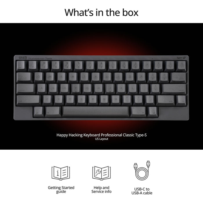 HHKB Classic Type-S Topre Silent 45g 60% PBT Mechanical Keyboard