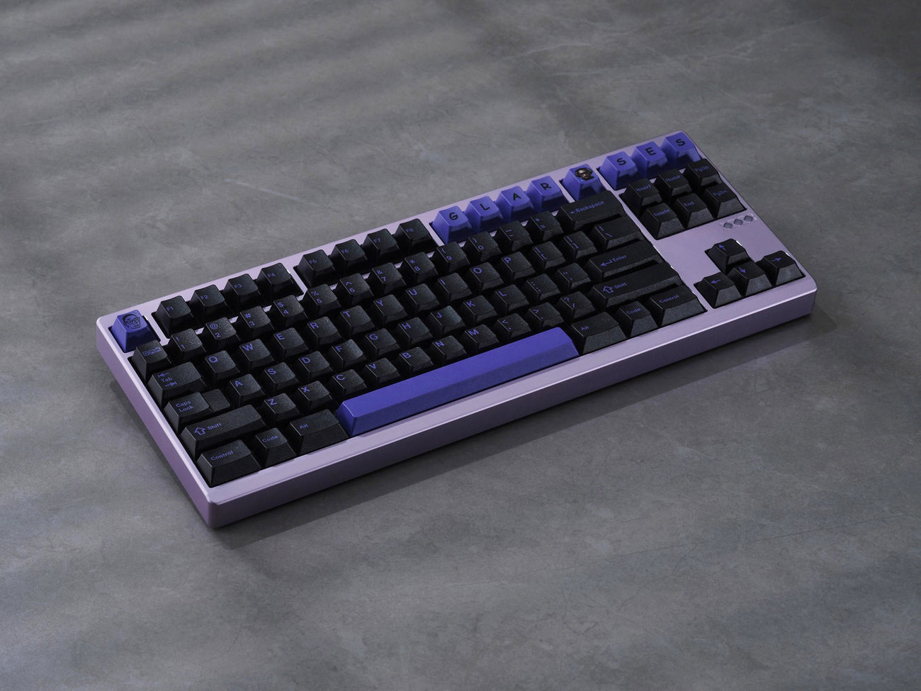 GMK x Glarses Purple on Black (POB) CYL Profile Double Shot ABS Keycap
