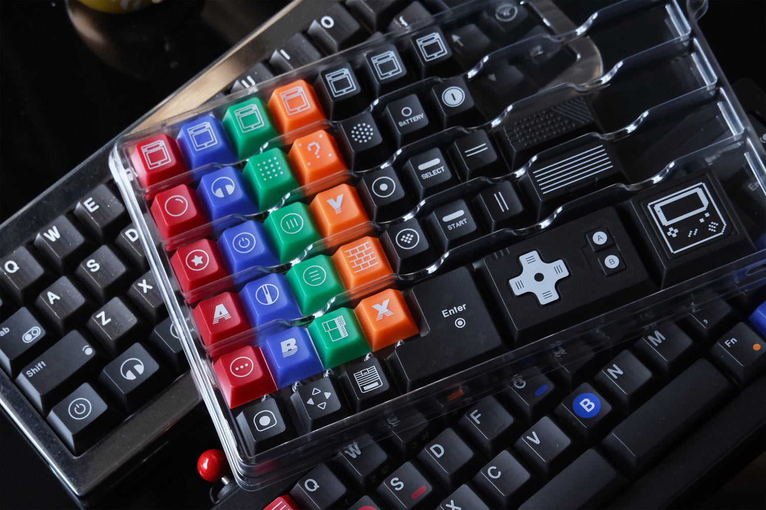 80Retros Game 1989 Black Translucent Keycap Set