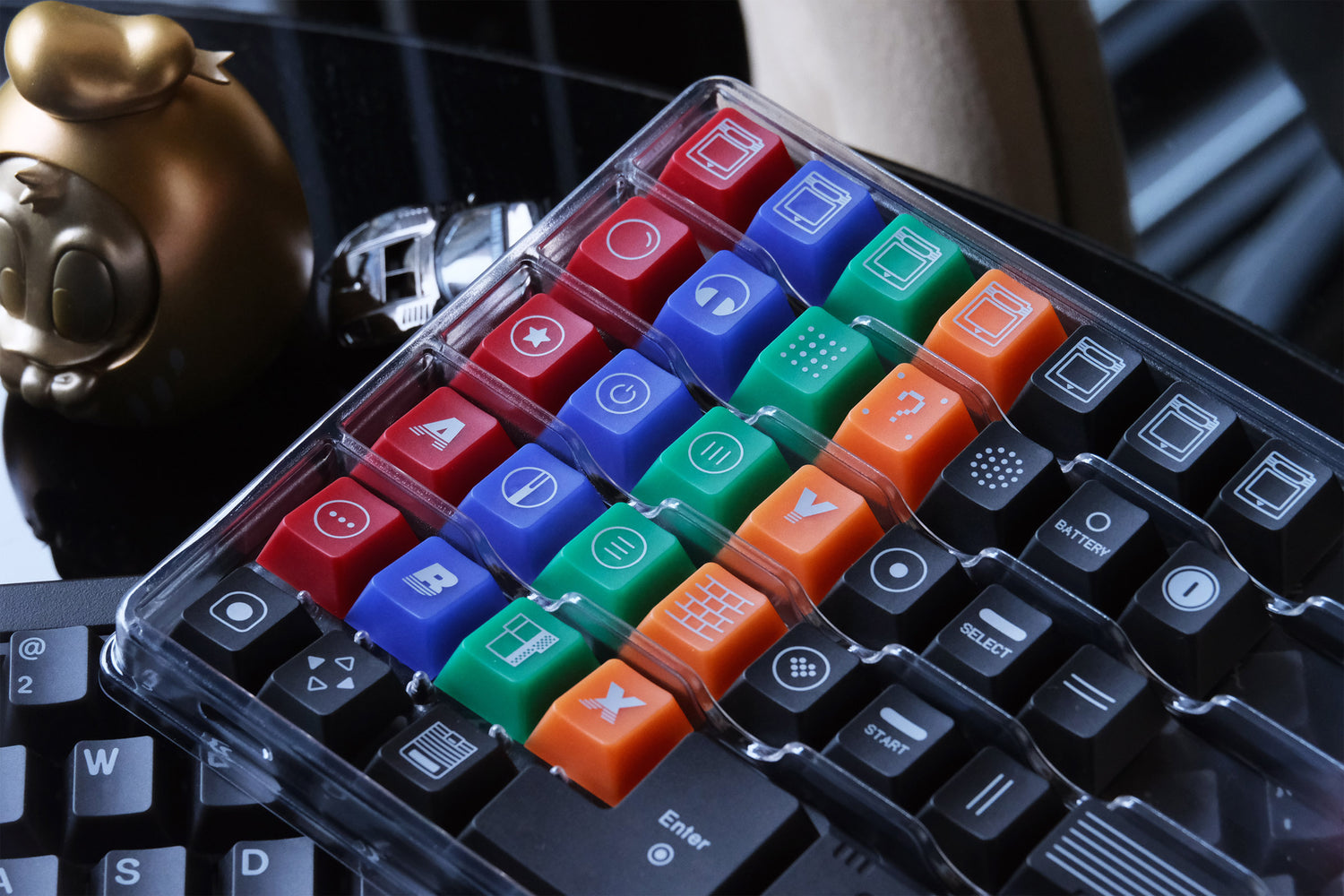 80Retros Game 1989 Black Translucent Keycap Set