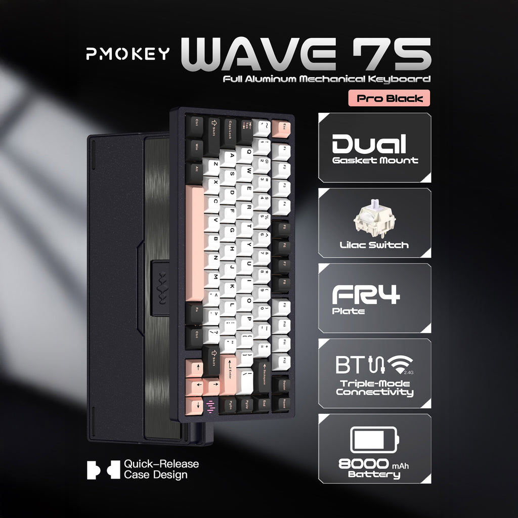 PMOKEY Wave 75 Pro Aluminum Wireless Keyboard