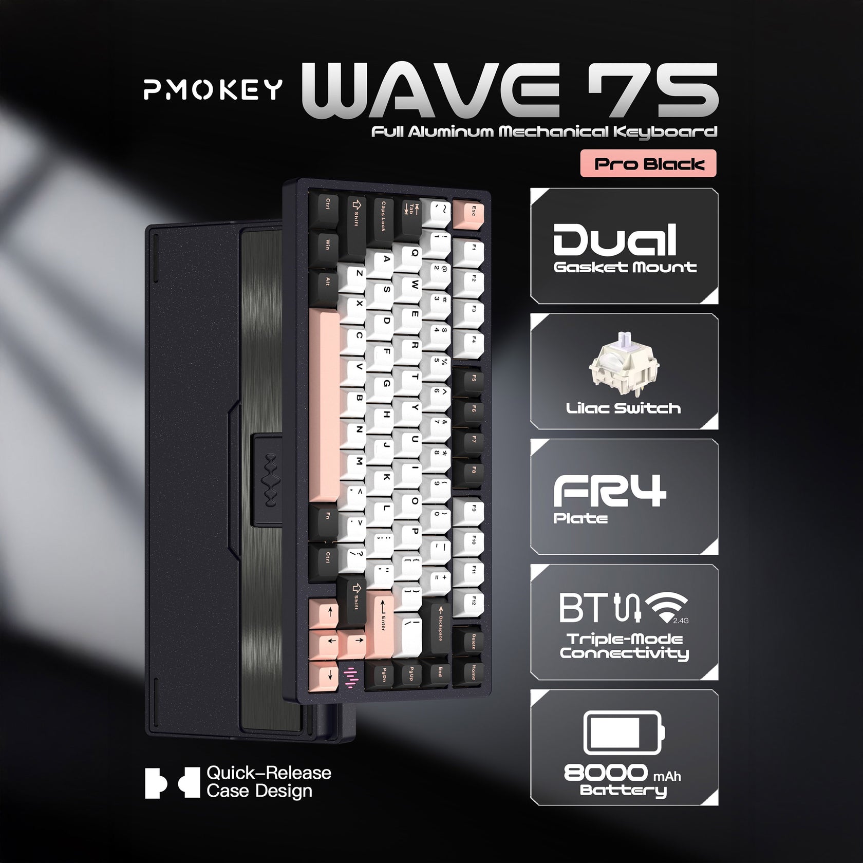 PMOKEY Wave 75 Pro Aluminum Wireless Keyboard