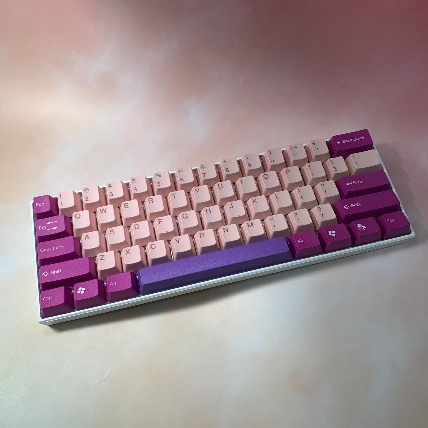 Tai-Hao Pink / Raspberry 115 Key OEM Profile Double Shot ABS Keycap Se