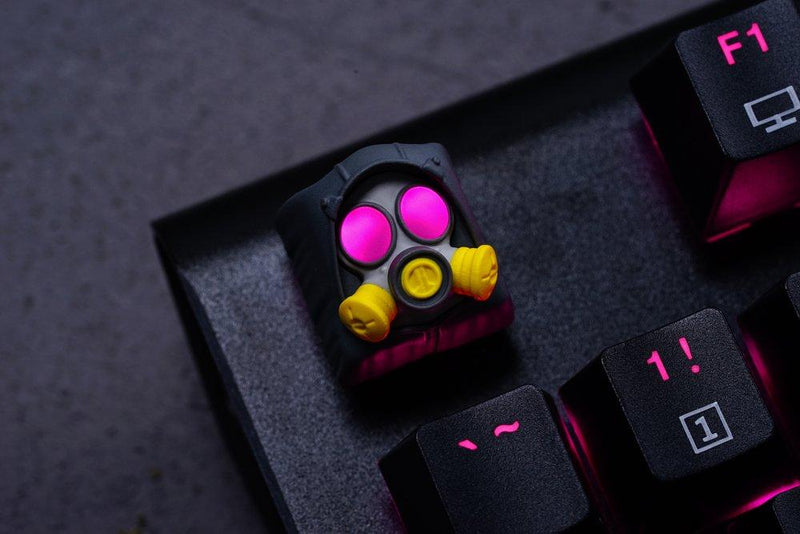 Hot Keys Project HKP Specter Grey / Yellow Artisan Keycap