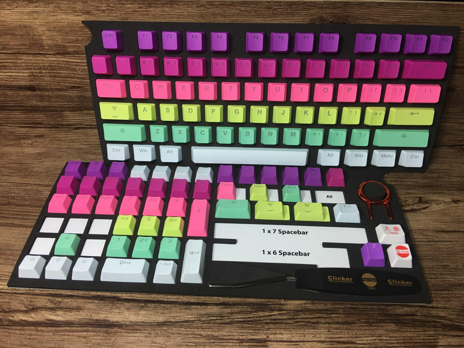 Tai-Hao Rainbow Sherbet Backlit 121 Key OEM Profile Double Shot PBT Ke