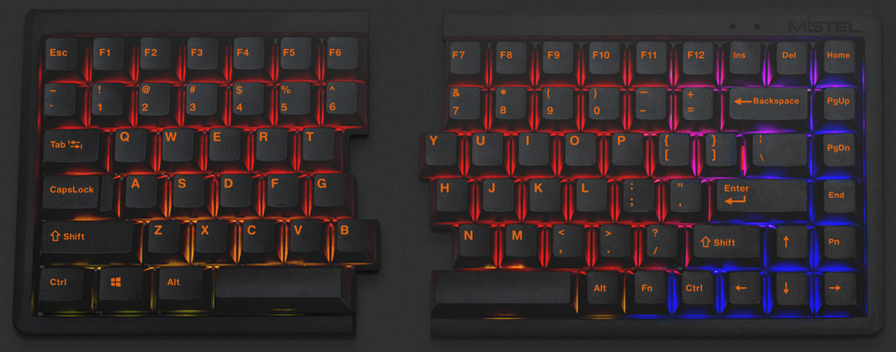 Mistel MD770 Black 75% RGB Double Shot PBT Mechanical Keyboard