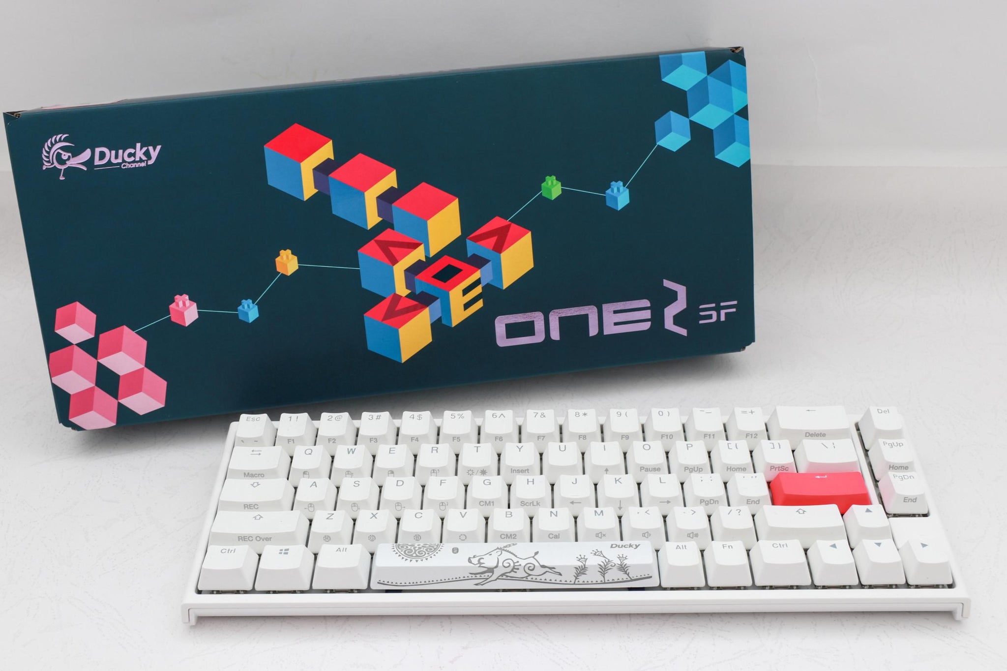 Ducky One 2 SF RGB Pure White 65% Double Shot PBT Mechanical Keyboard