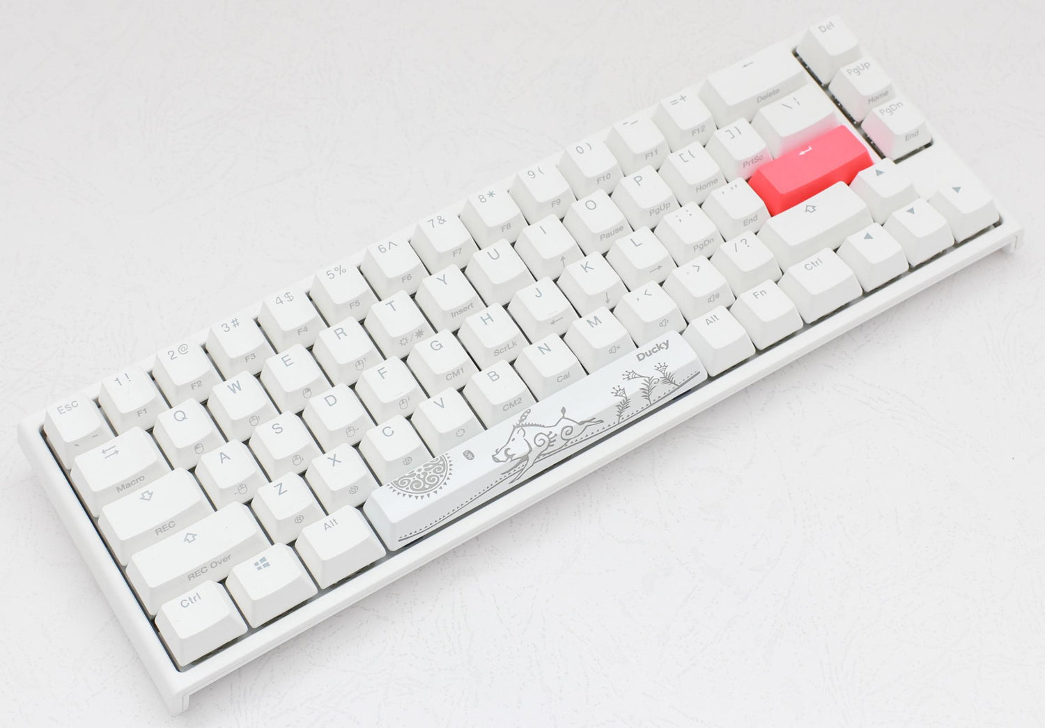 Ducky One 2 SF RGB Pure White 65% Double Shot PBT Mechanical Keyboard
