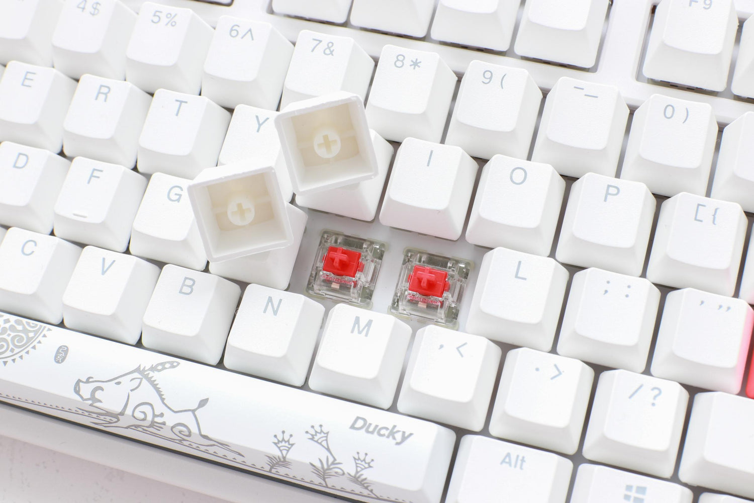 Ducky One 2 TKL RGB Pure White RGB LED Double Shot PBT Mechanical Keyb
