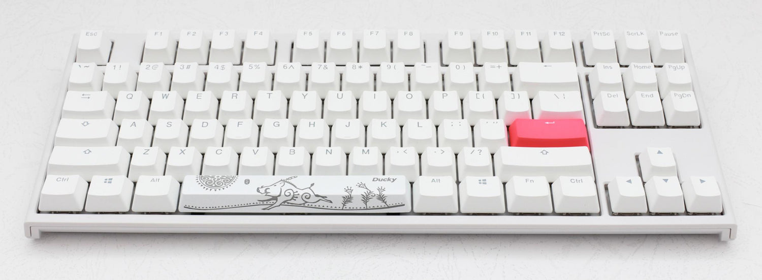 Ducky One 2 TKL RGB Pure White RGB LED Double Shot PBT Mechanical Keyb
