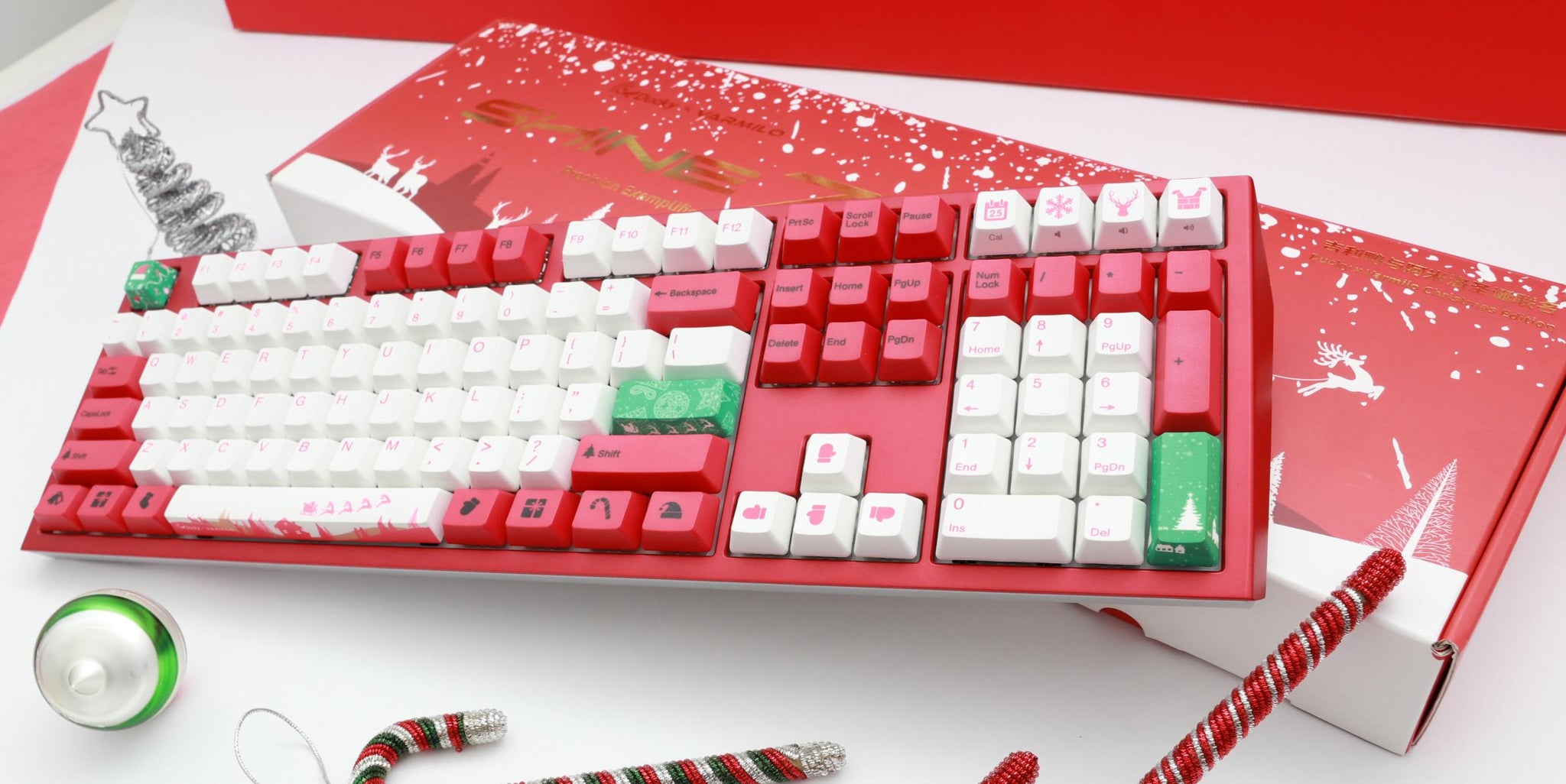 Ducky Shine 7 Christmas Edition RGB LED Dye Sub PBT Mechanical Keyboar