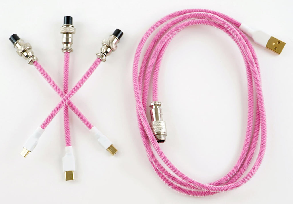 Kraken Pink Sleeved Aviator Universal USB Keyboard Cable