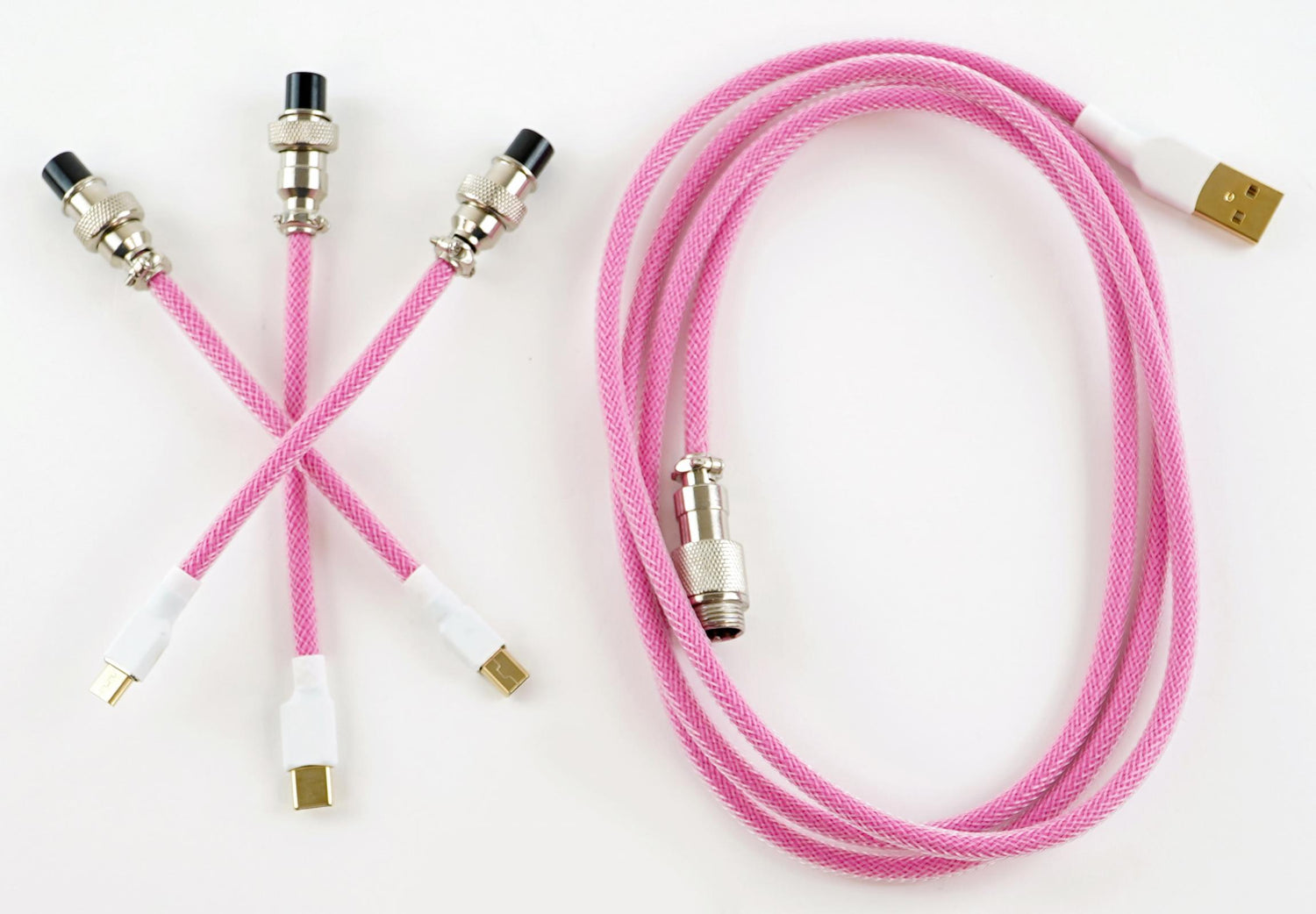 Kraken Pink Sleeved Aviator Universal USB Keyboard Cable